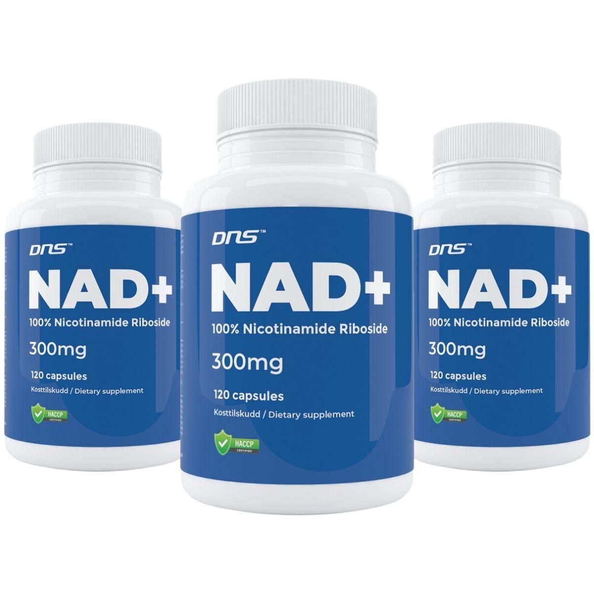 3-pack NAD+ 300 mg - 3 x 120 kapsler - Kost1 Kosttilskudd AS
