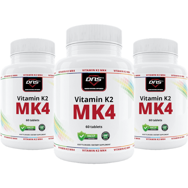 3-pack VItamin K2 MK4 - 3 x 60 tabletter - Kost1 Kosttilskudd AS